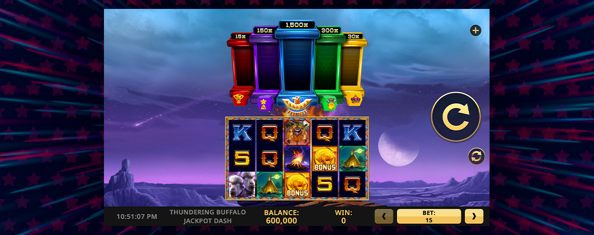 Join the Stampede in the Thundering Buffalo Jackpot Dash Slot
