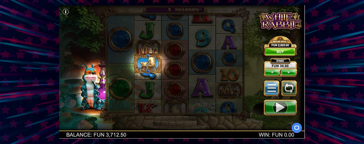 Head down the rabbit hole in White Rabbit Megaways slot!