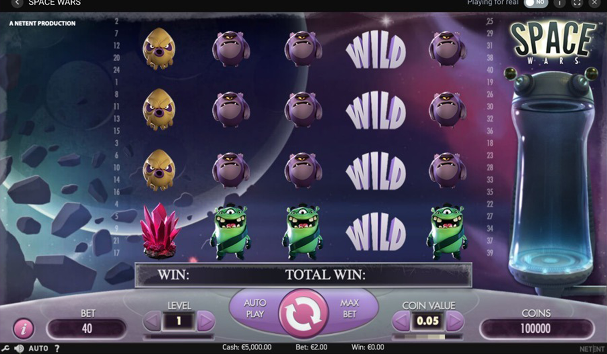 The re-spins in Space Wars slot are out of this world