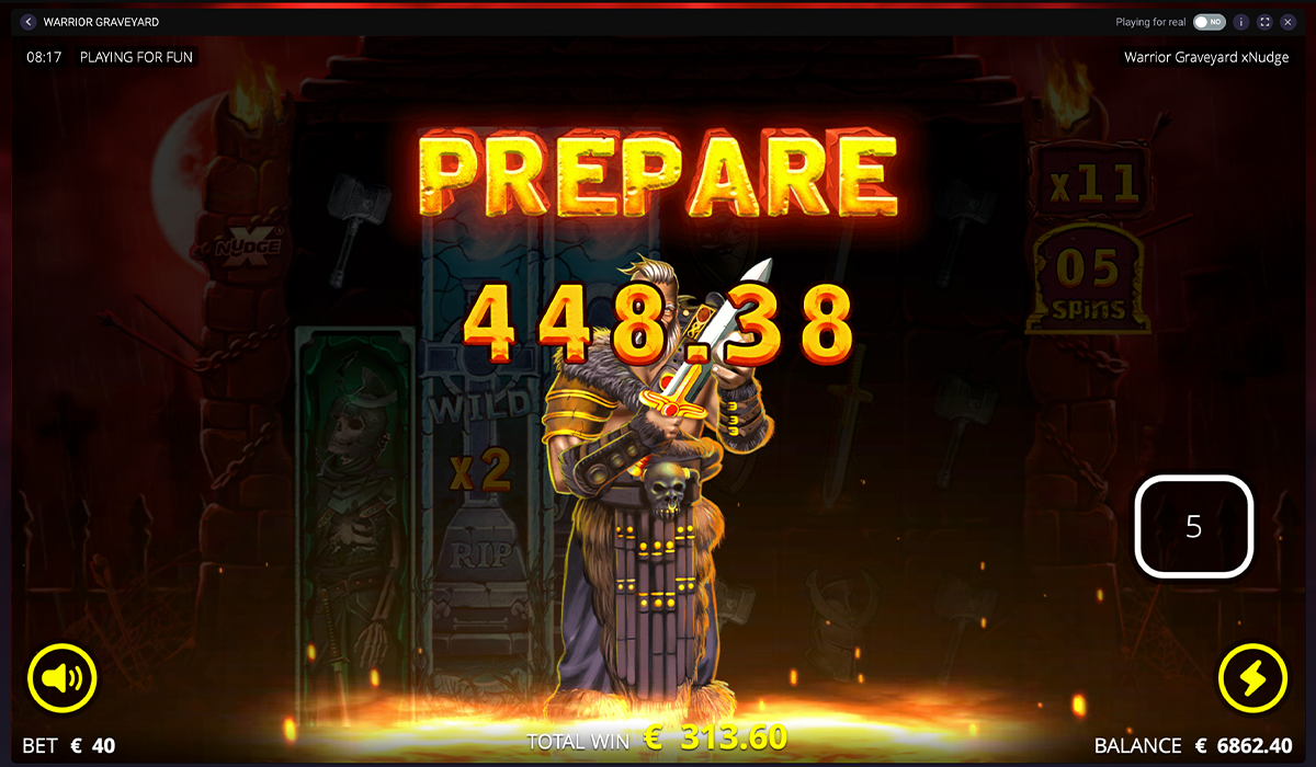 Hack and slash to huge wins in Warrior Graveyard!