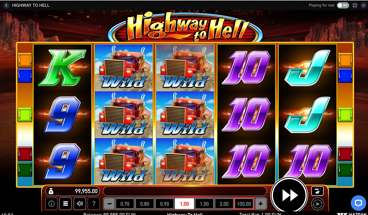 The she-devil runs the roads in Highway to Hell slot!