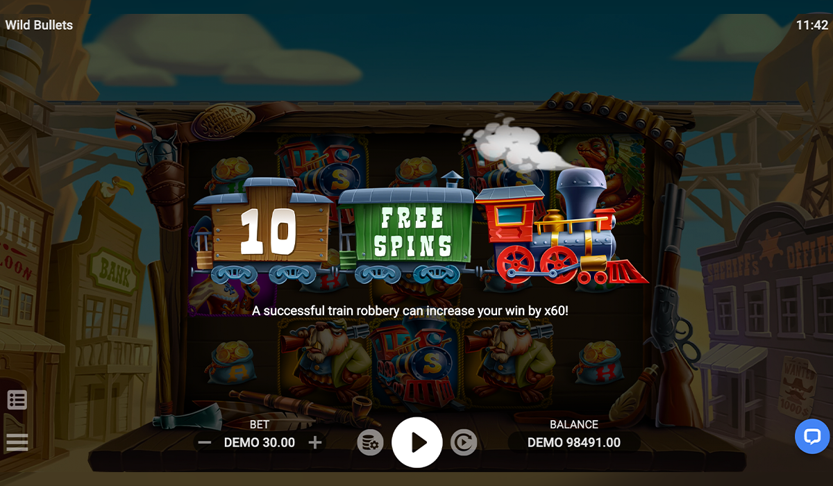 Who will get you the gold in the gunslinging Wild Bullets slot?