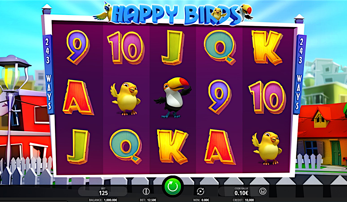 See your wins take flight in the flapping fun Happy Birds slot!