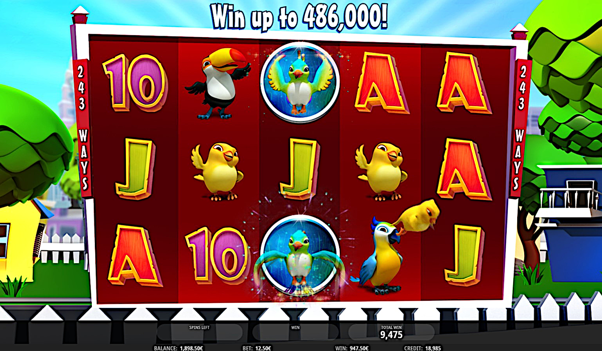 See your wins take flight in the flapping fun Happy Birds slot!
