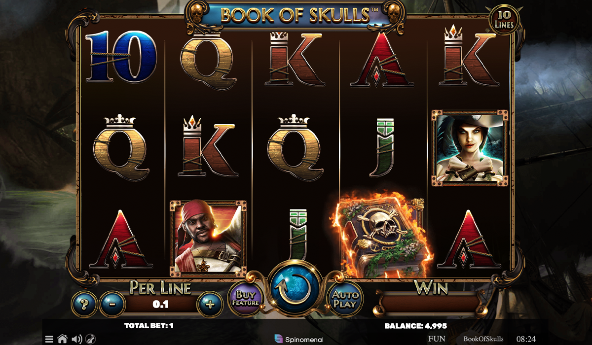Set sail for riches in the new Book of Skulls slot