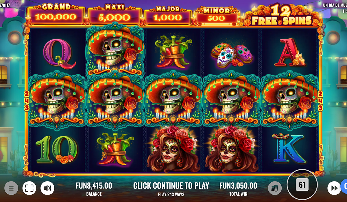Un Dia De Muertos slot has a festival of features to celebrate