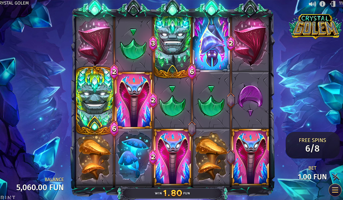 Discover Hidden Riches in Crystal Golem slot