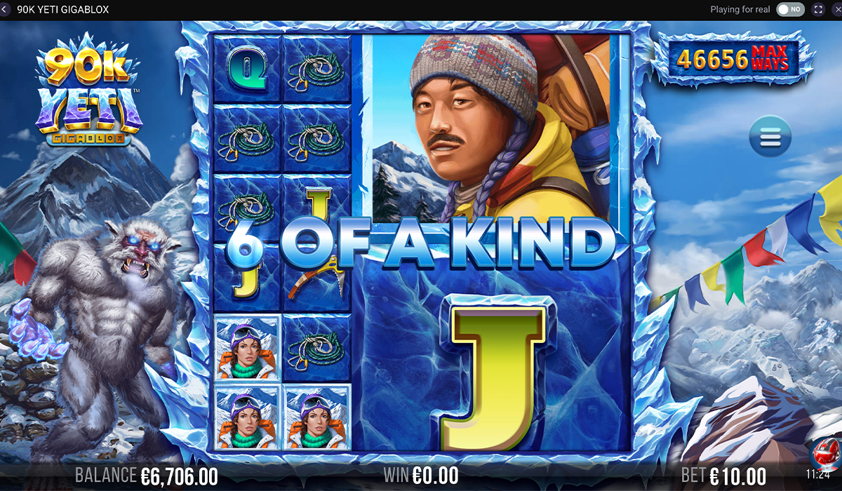 Summon the Abominable Snowman in 90k Yeti Gigablox Slot!