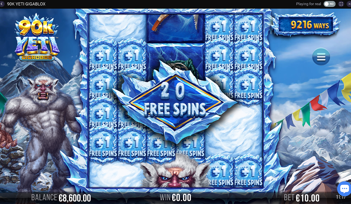 Summon the Abominable Snowman in 90k Yeti Gigablox Slot!