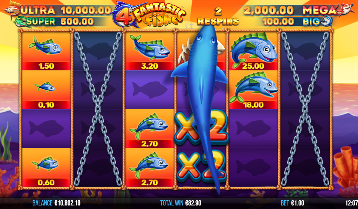 Win the Catch of the Day in 4 Fantastic Fish Slot