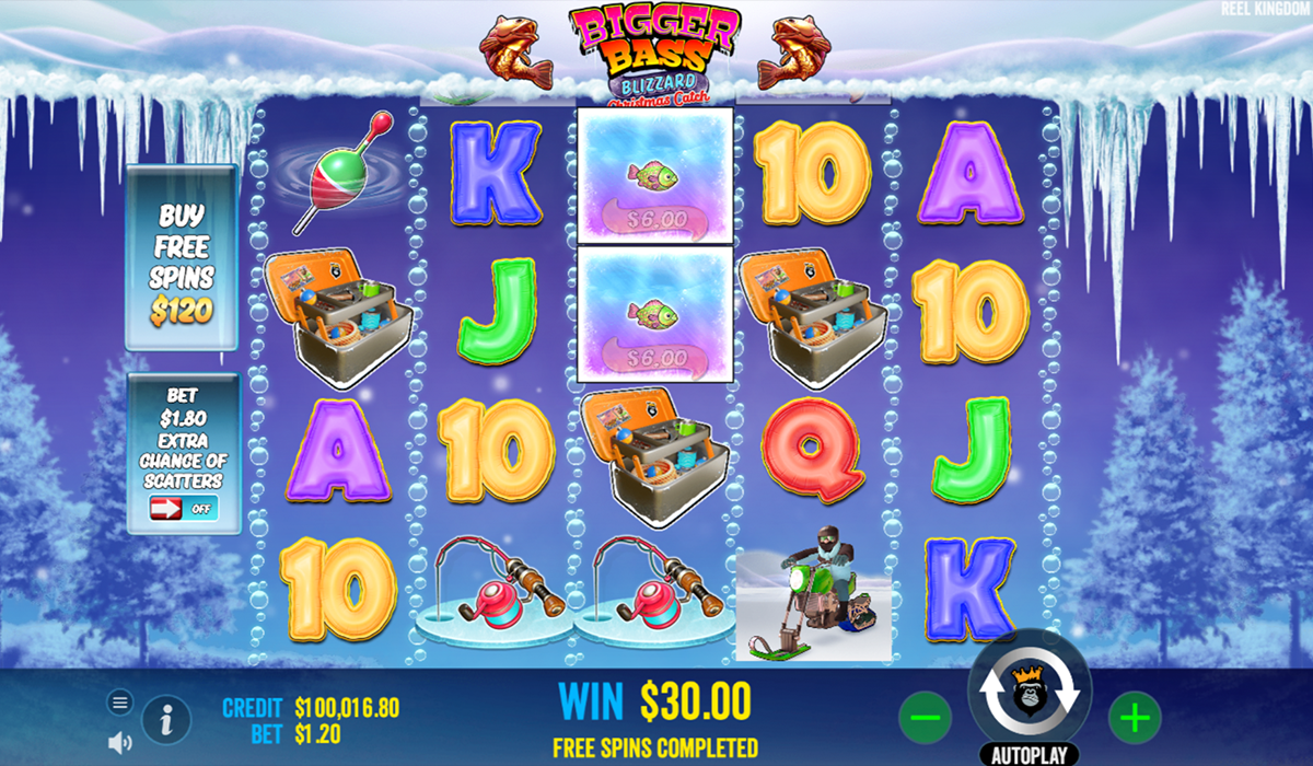 Fish for Wins in Bigger Bass Blizzard - Christmas Catch Slot