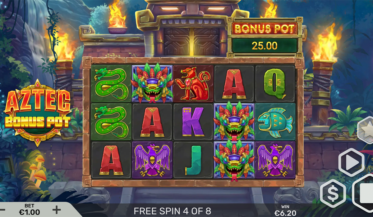 Journey to a Lost Civilization in Aztec Bonus Pot Slot