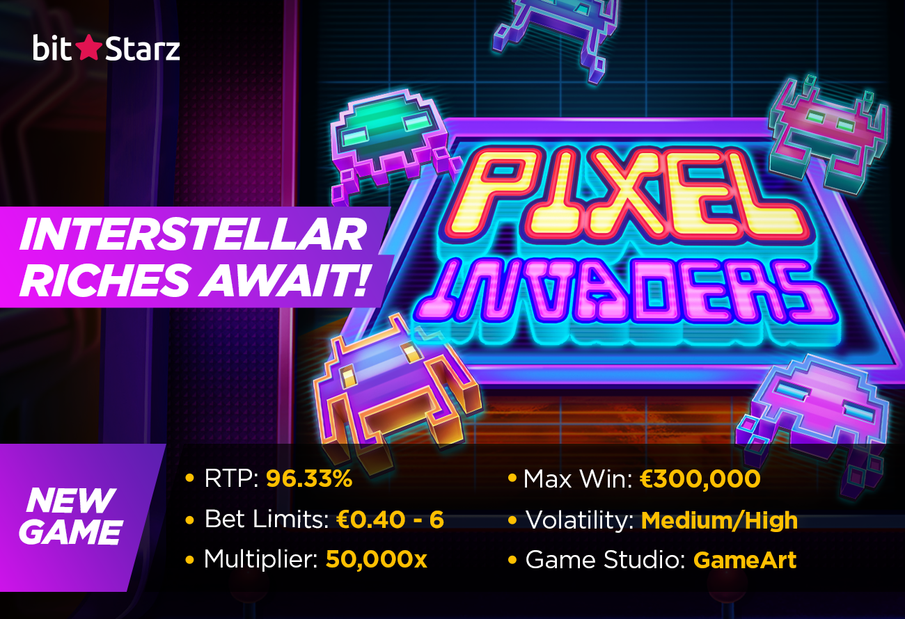 Blast Your Way to Wins in Pixel Invaders Slot