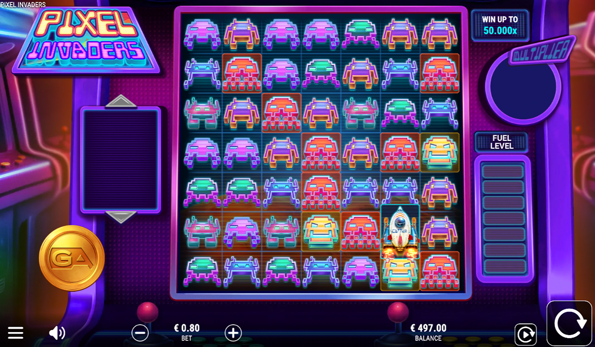 Blast Your Way to Wins in Pixel Invaders Slot