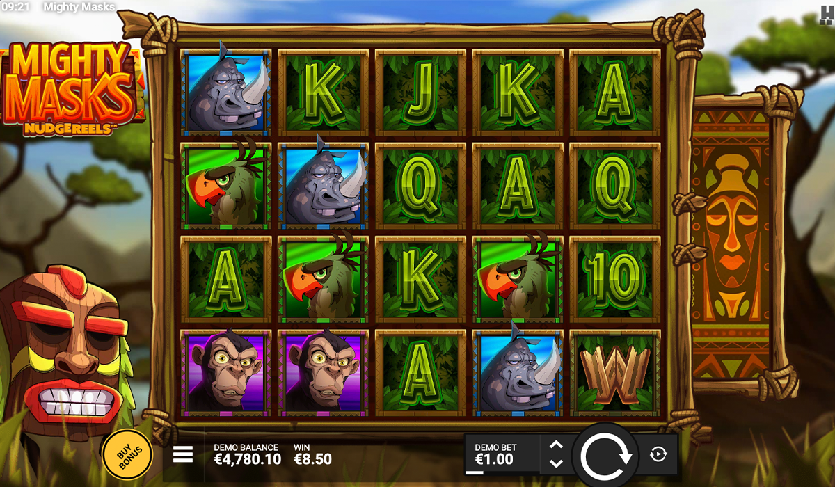 Win with the Wildlife in Mighty Masks Slot