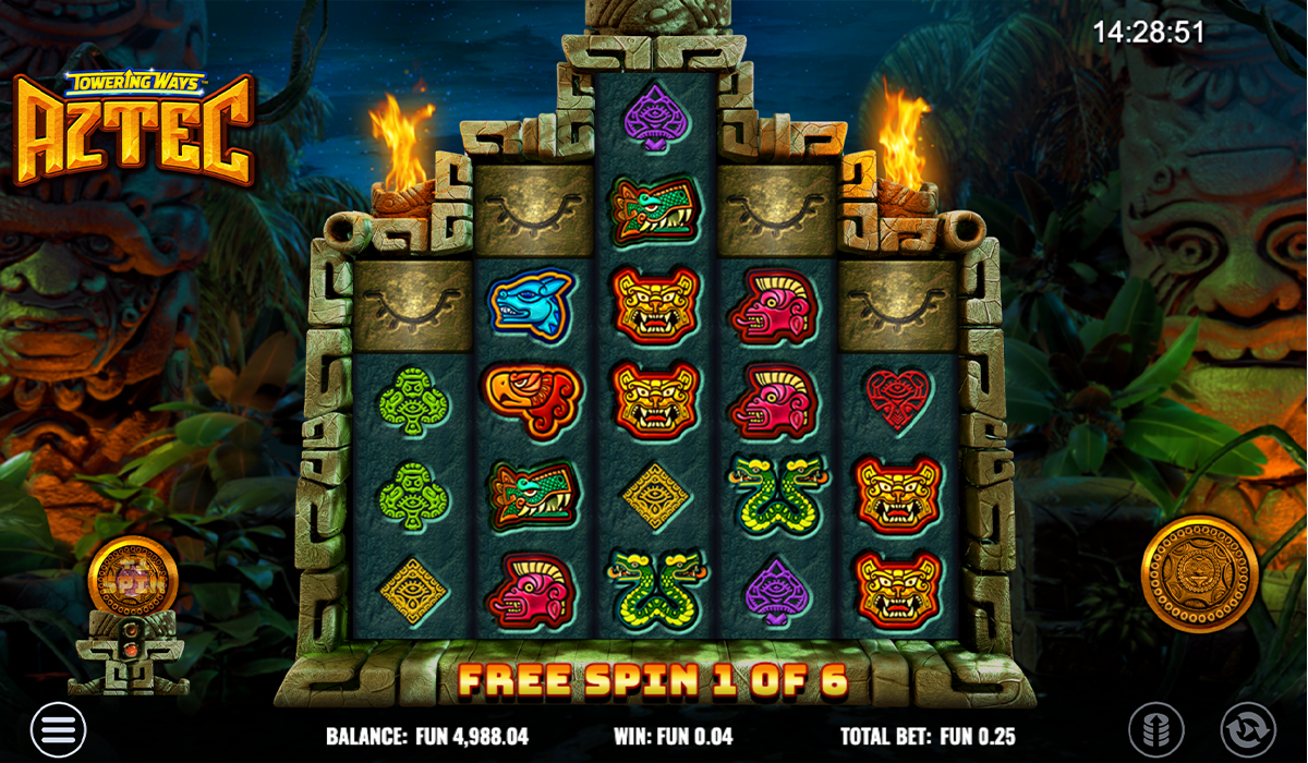 Discover Lost Cities in Towering Ways Aztec Slot
