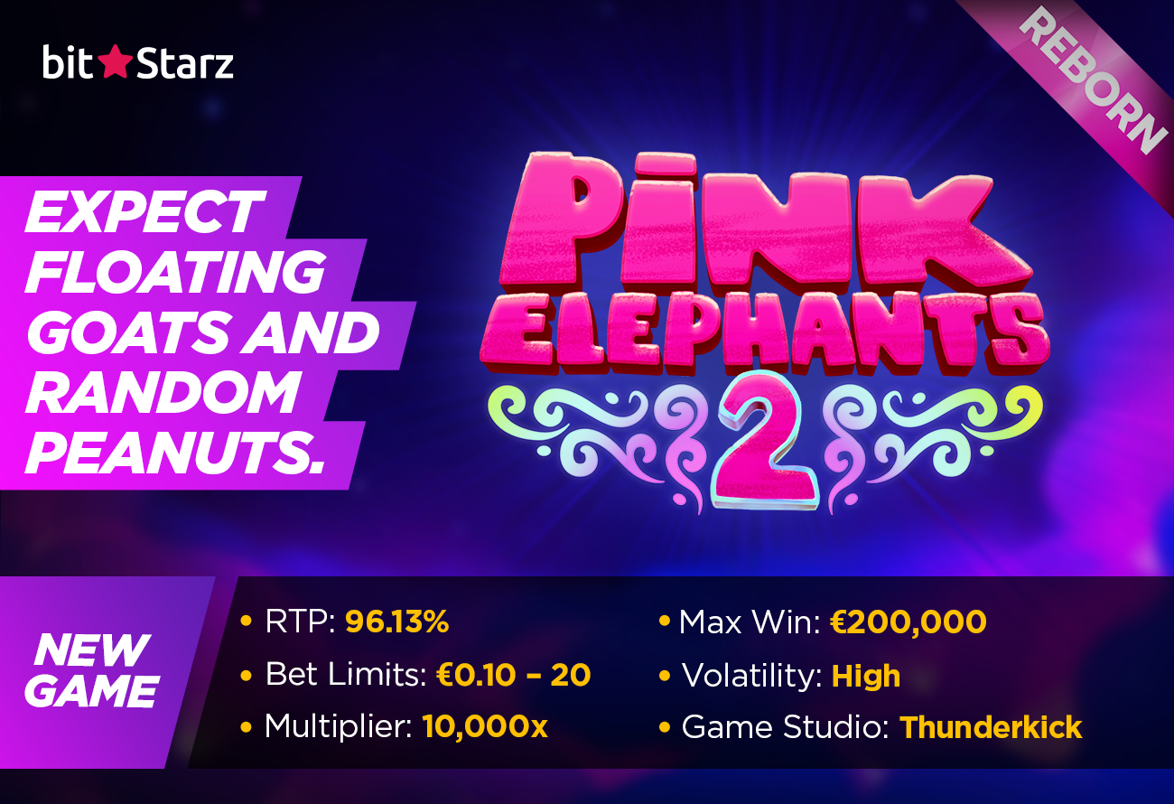 Enter a Whimsical Odyssey of Wins in Pink Elephants 2 Reborn Slot!