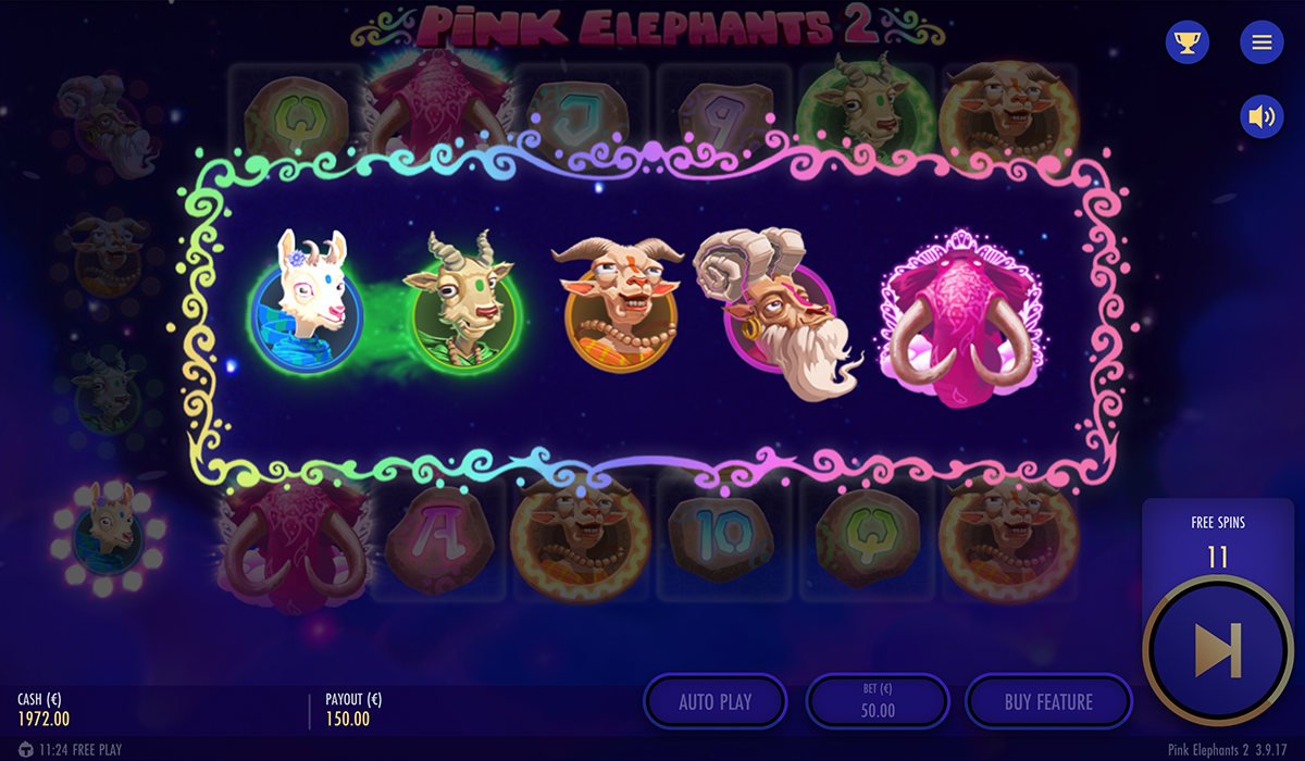 Enter a Whimsical Odyssey of Wins in Pink Elephants 2 Reborn Slot!