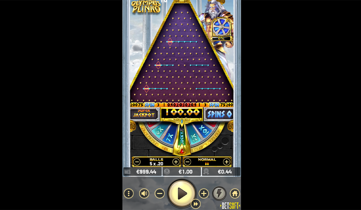 Olympus Plinko: Balls From Above