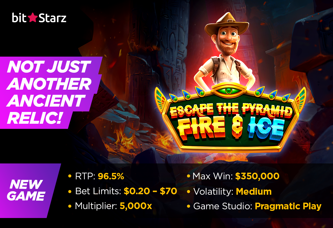Play Escape the Pyramid – Fire and Ice Slot for Pharaoh’s Gold!