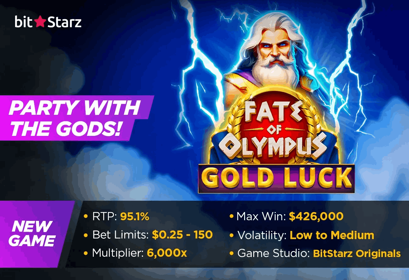 New BitStarz Orginal: Gold Luck - Fate of Olympus Slot